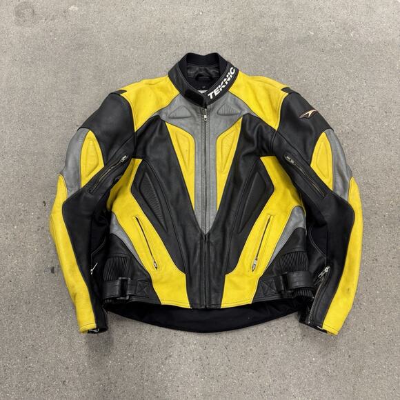 Teknic | Jackets & Coats | Teknic Leather Motorcycle Racing Jacket Mens ...
